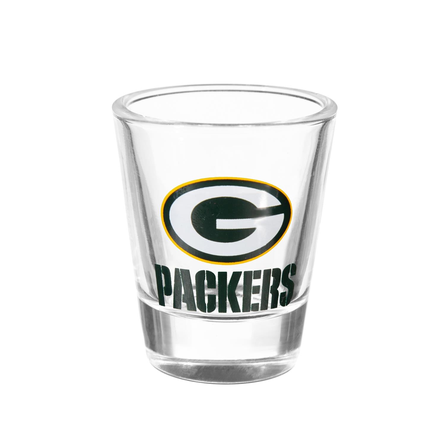 Green Bay Packers 4-Piece Ceramic and Glass 2oz. Shot Glass Set